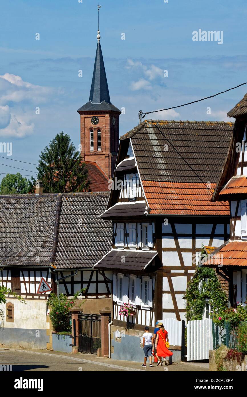 France, Bas Rhin, Hunspach, labelled Les Plus Beaux Villages de France ...