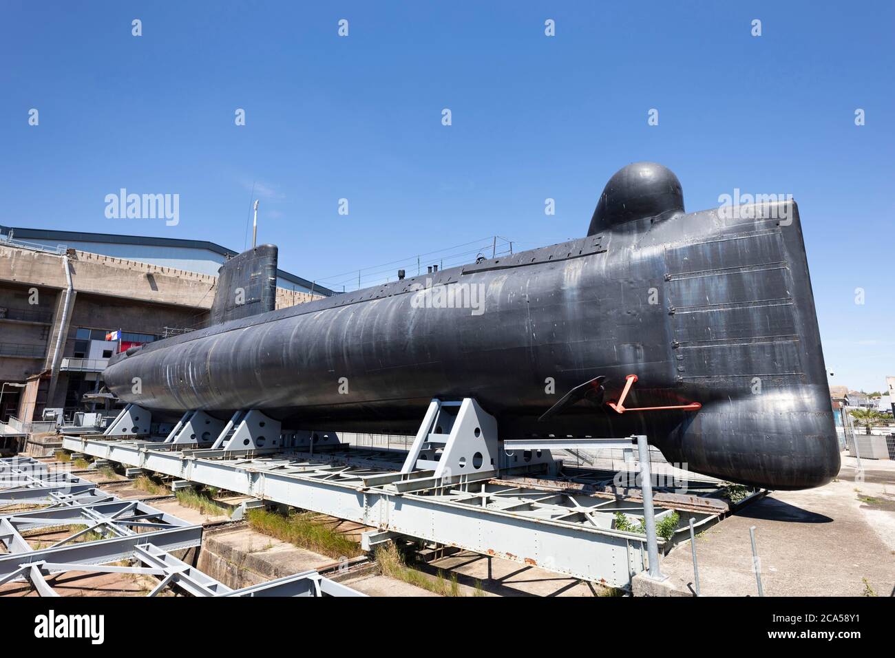 France, Morbihan, Lorient, Lorient Base, Le Flores submarine visit ...