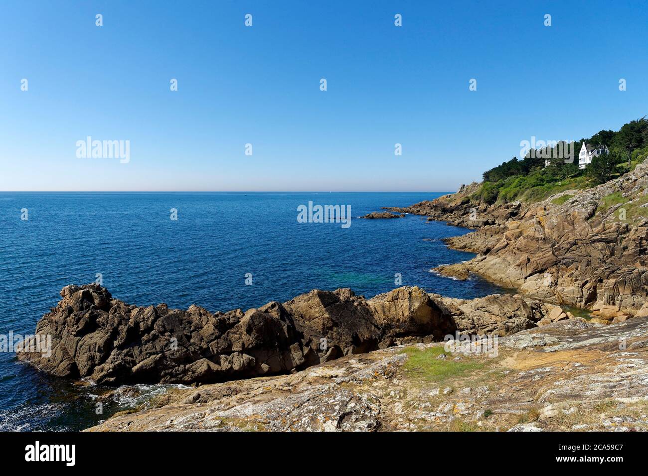 France, Finistere, Nevez, Port Manech, the coastal path Stock Photo - Alamy