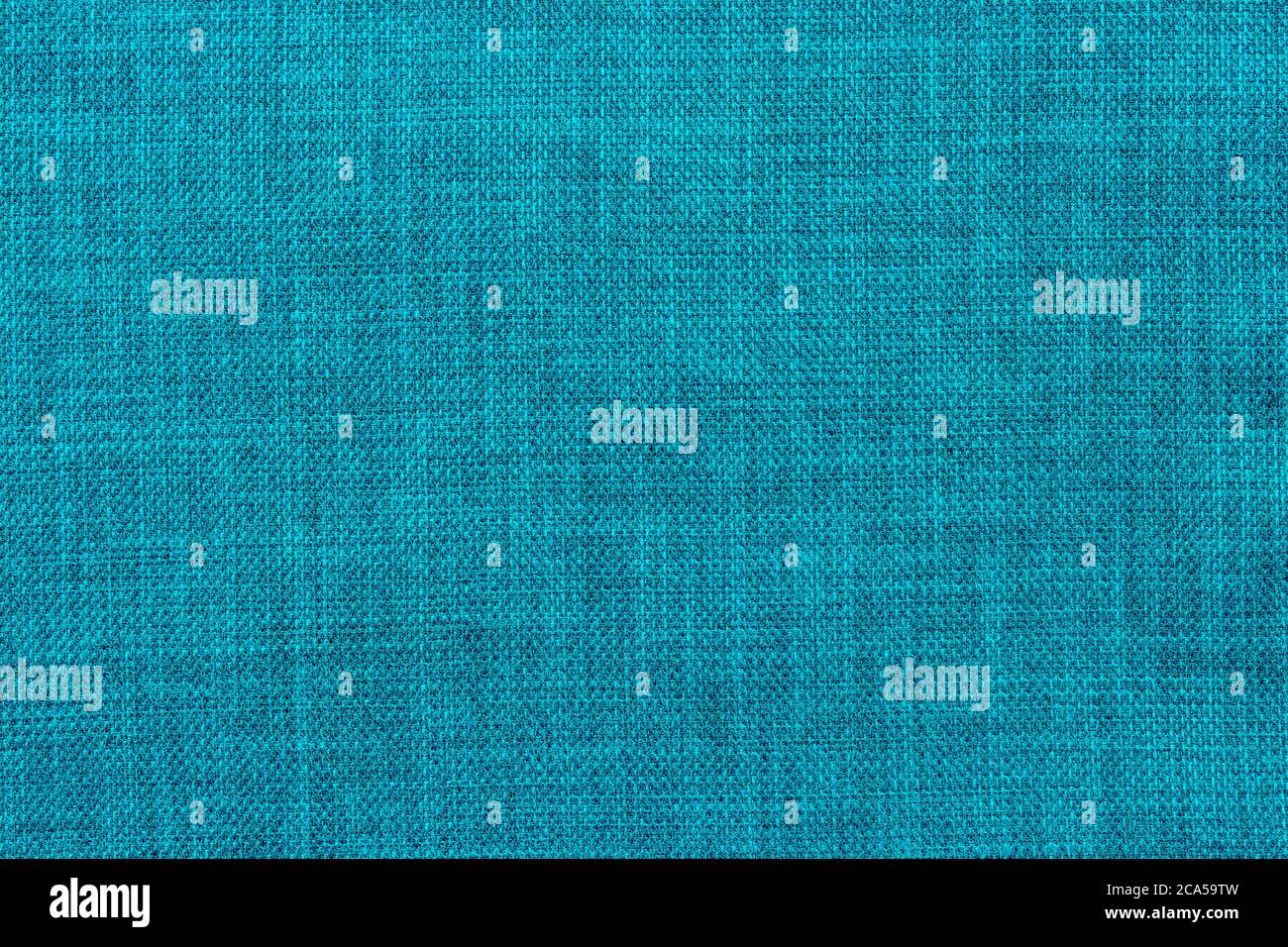 Teal textile material background. Hessian fabric with natural texture ...