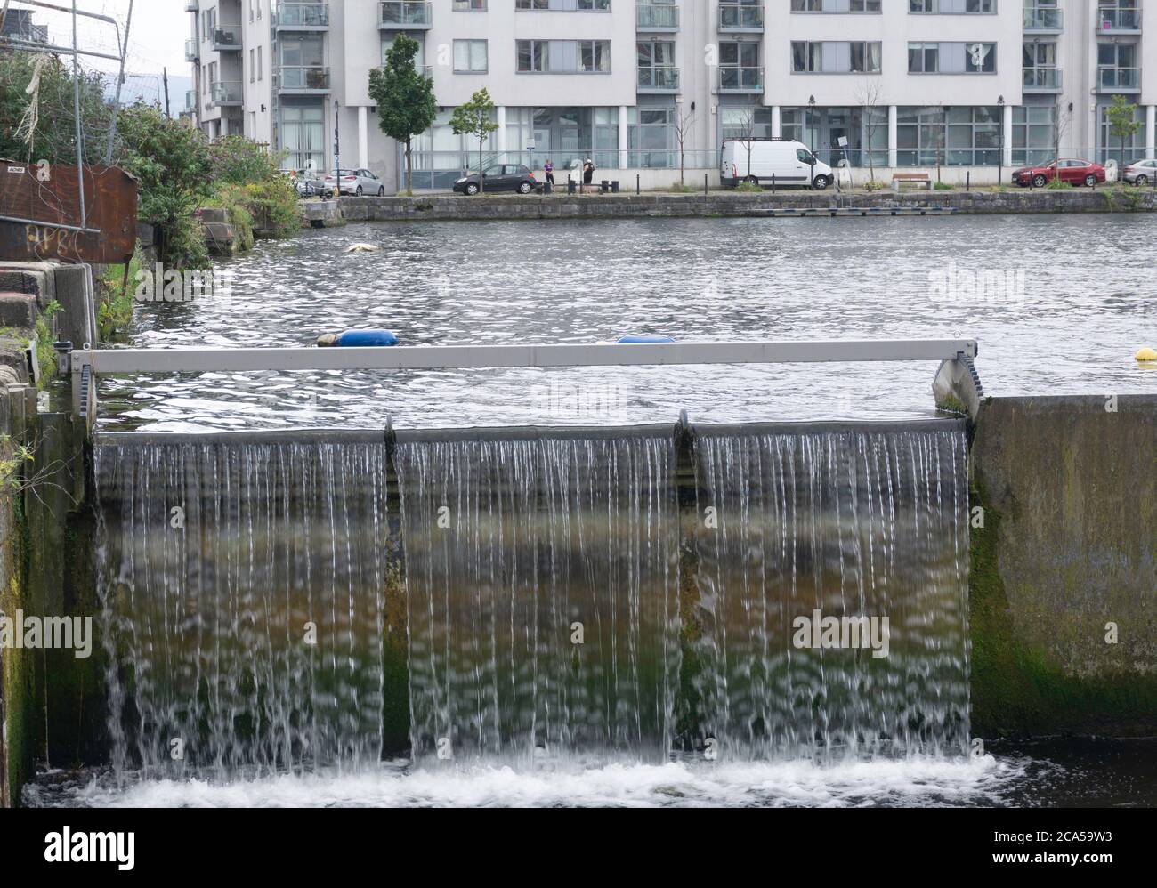The weir at Grand Canal Dock, Dublin, Ireland Stock Photo - Alamy
