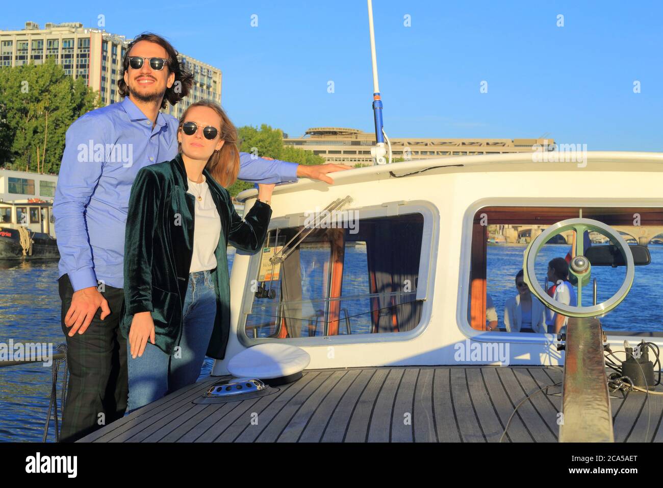 France, Paris, ride on the privatized Seine Priv?e boat Stock Photo - Alamy