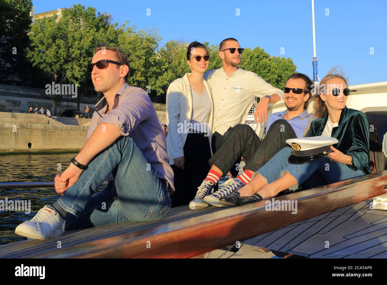 France, Paris, ride on the privatized Seine Priv?e boat Stock Photo - Alamy