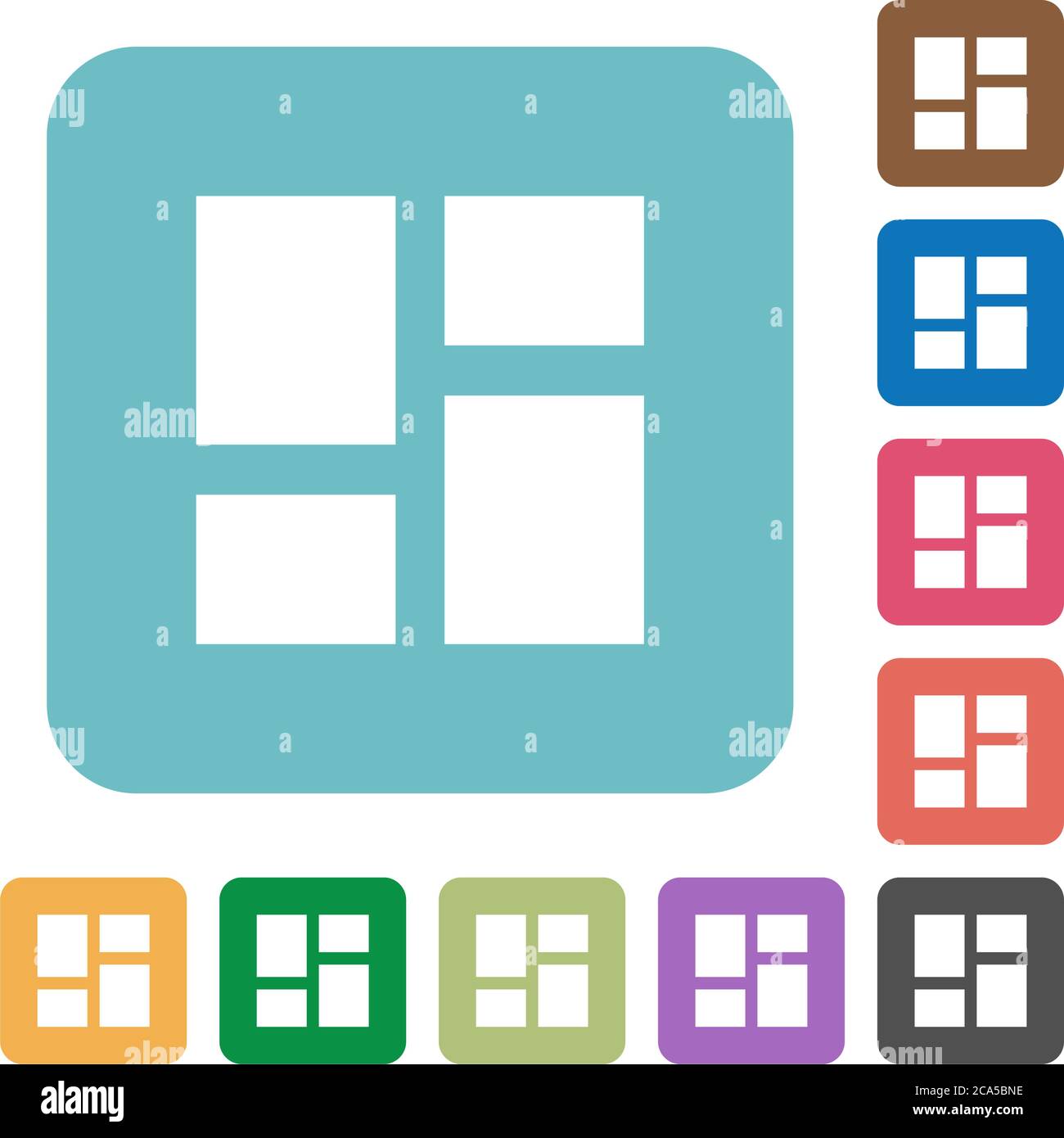 Admin dashboard panels white flat icons on color rounded square backgrounds Stock Vector Image ...