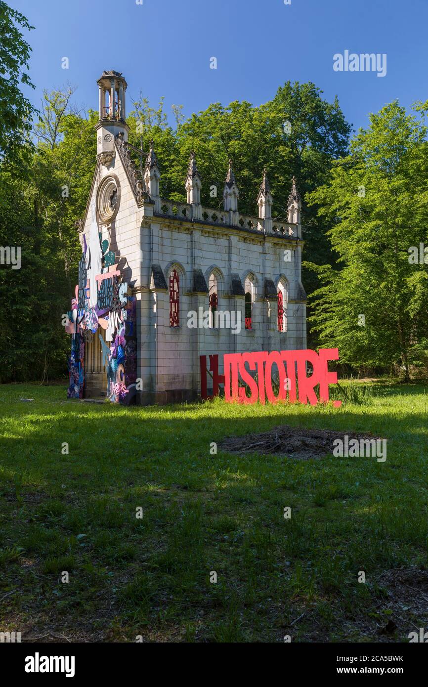 France, Loiret, Pressigny-les-Pins, La Valette castle where an urban ...