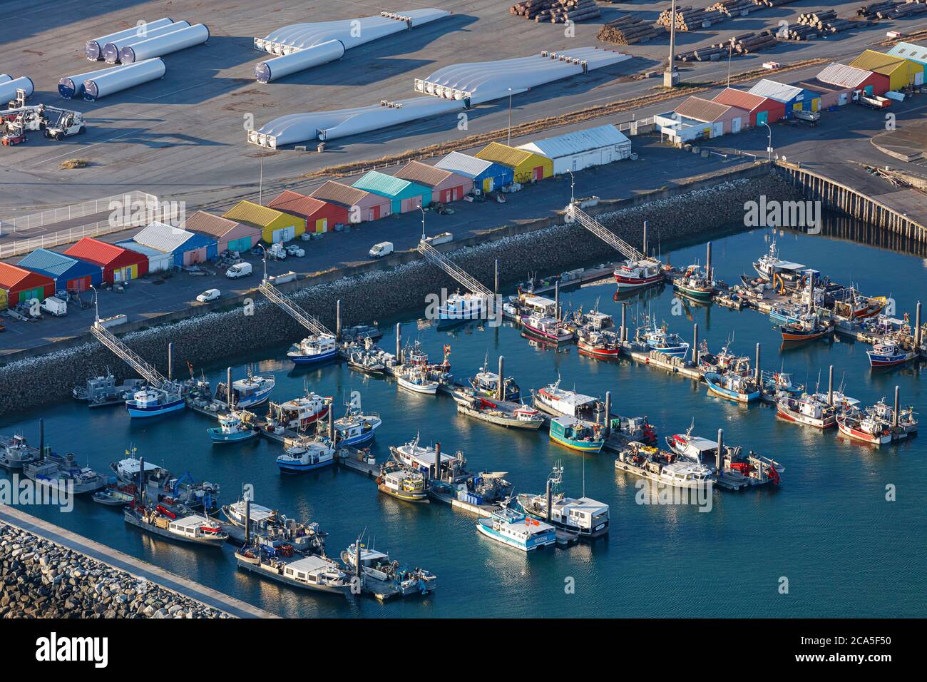France, Charente Maritime, La Rochelle, the fishing harbour (aerial ...