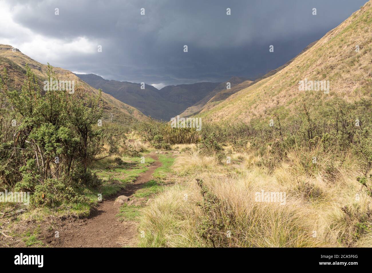 coming Thunderstorm in Tsehlanyane National Park, Leribe District ...