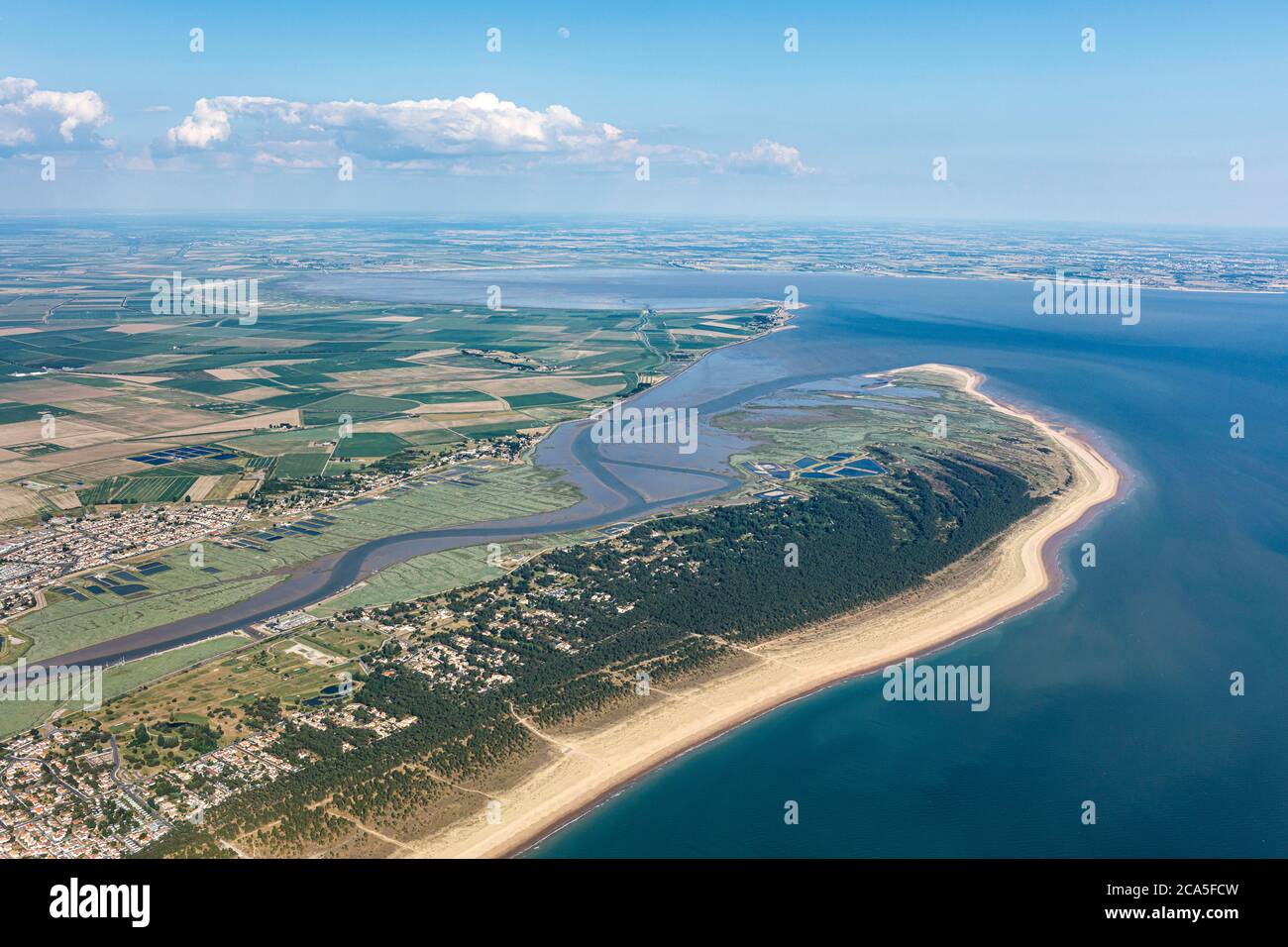 France, Vendee, La Faute sur Mer, the pointe d'Arcay, the Lay river ...