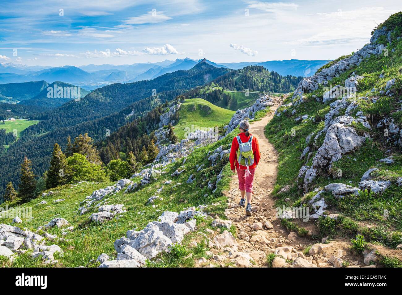 France, Isere, Chartreuse massif, Saint-Pierre de Chartreuse, hike to ...