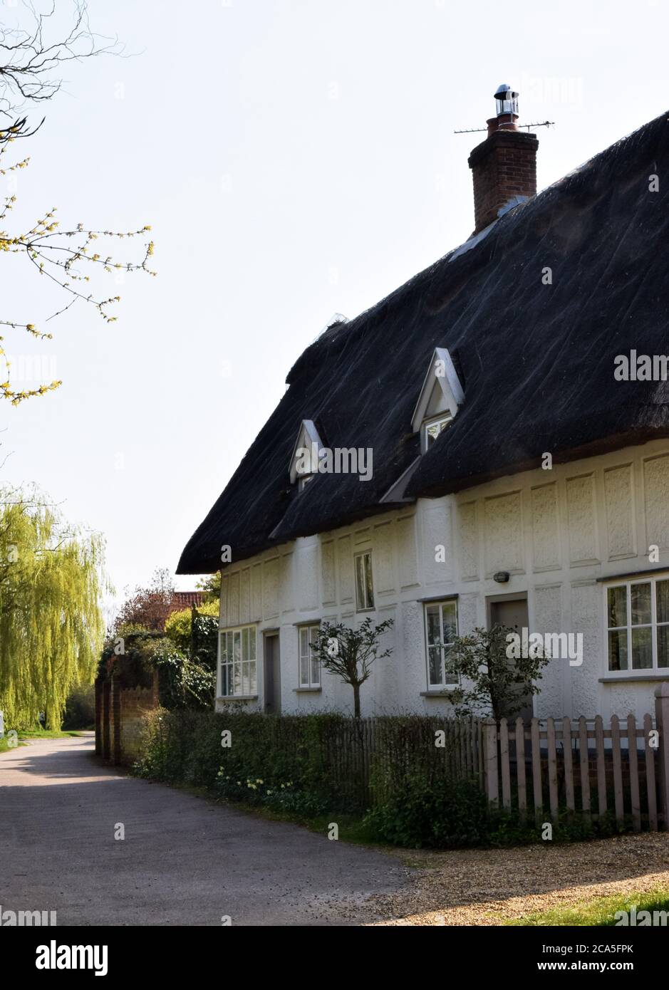 thatched cottage, walsham le willows, suffolk, england, uk Stock Photo ...