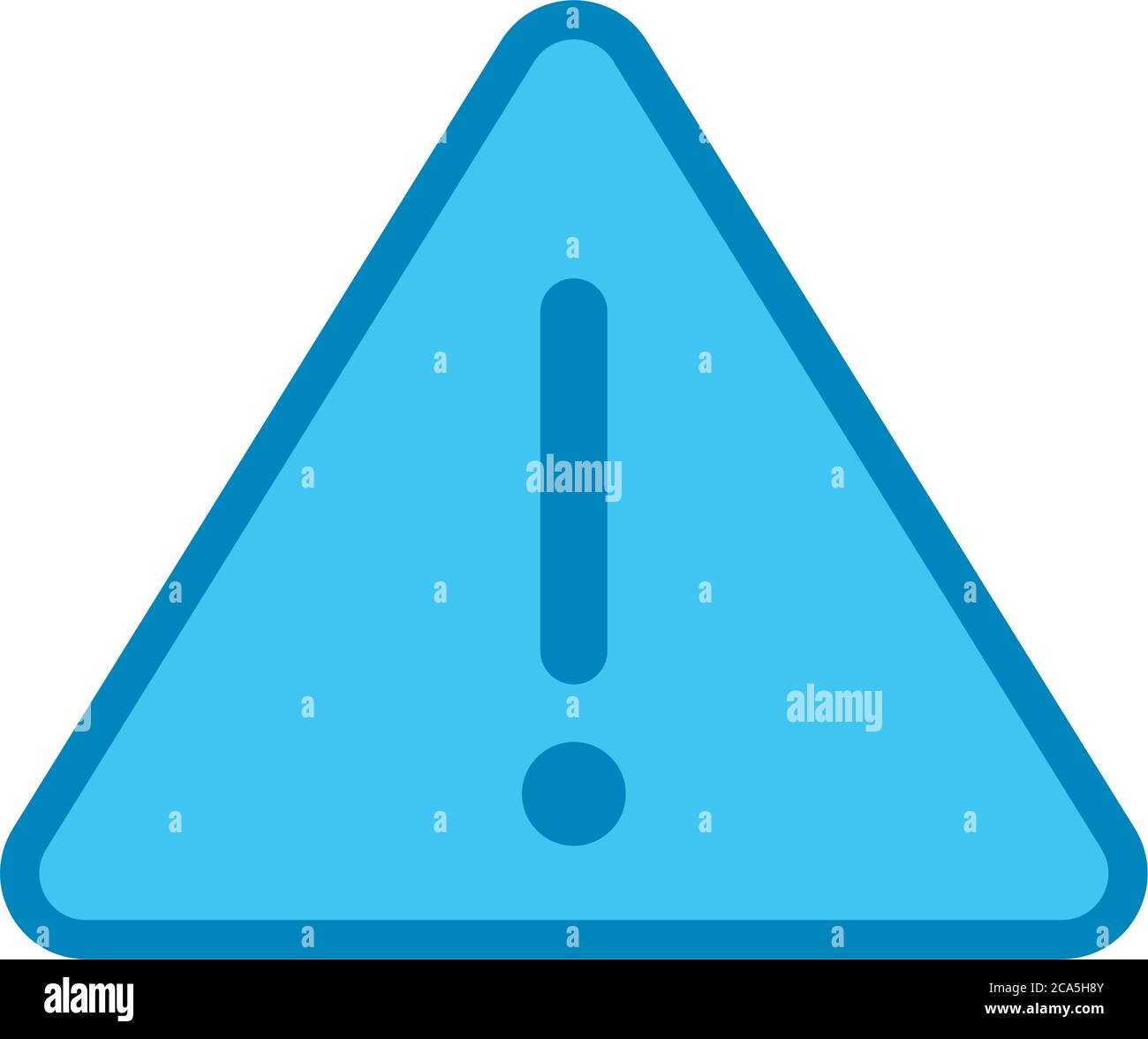 exclamation mark inside warning triangle line and gradient style icon ...