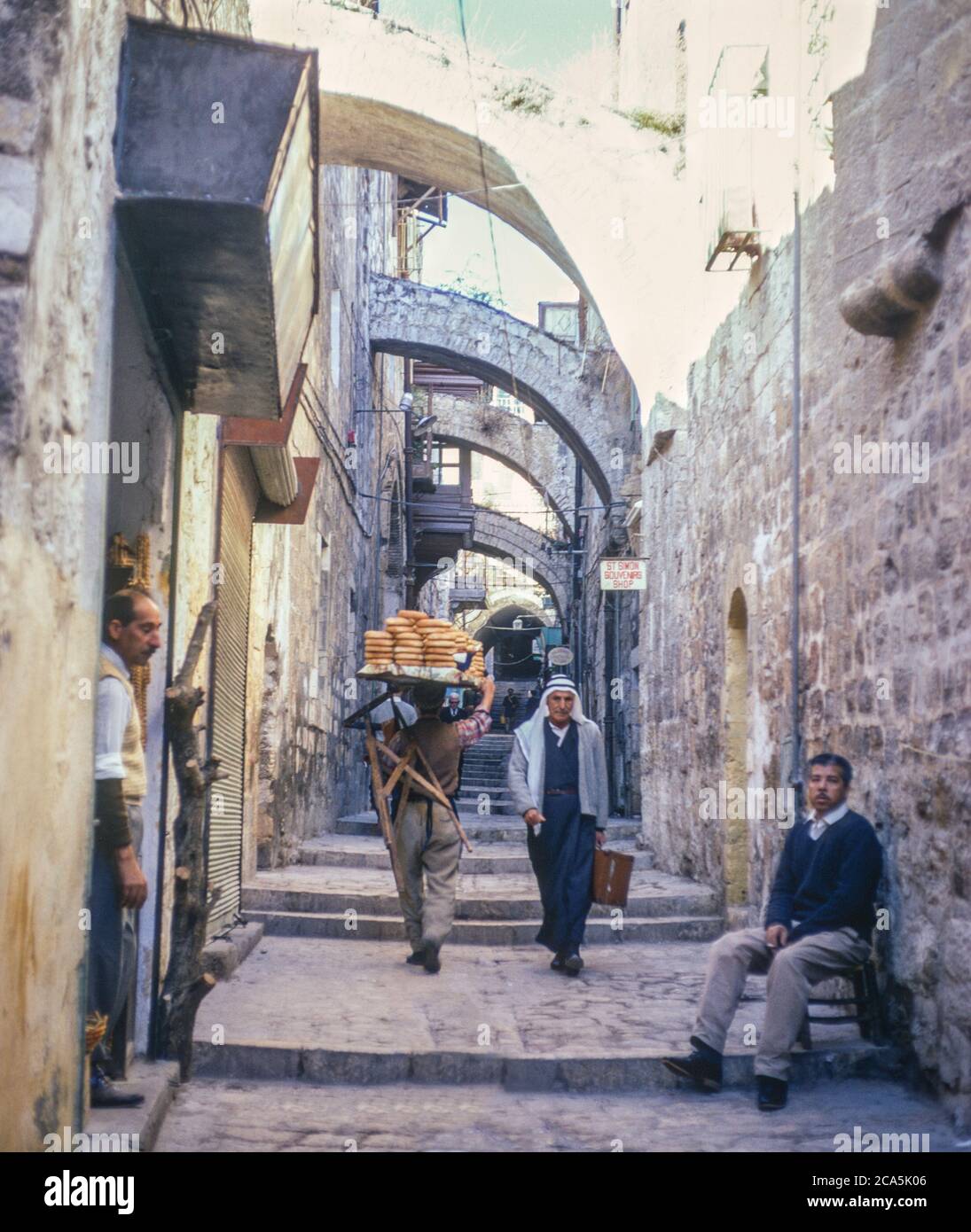 Jerusalem Street Scene in the Old City. Photographed November 1966 ...