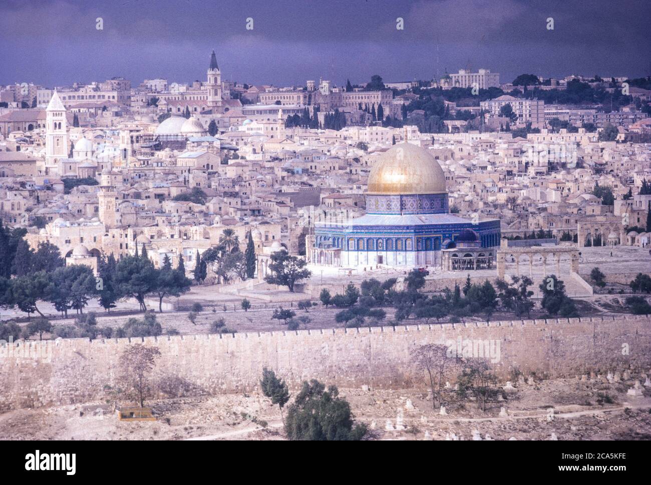 Jerusalem. View of the Temple Mount (Haram Ash-Sharif). Photographed ...