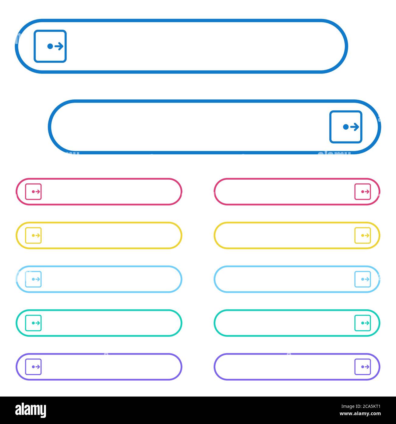 Move Object Right Icons In Rounded Color Ghost Buttons Left And Right Side Icon Variations The