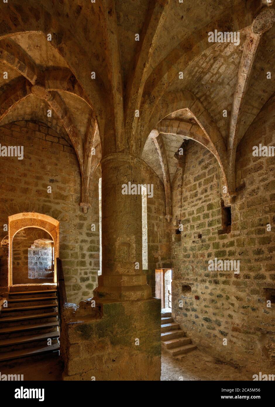 Medieval room with ribbed vault hi-res stock photography and images - Alamy
