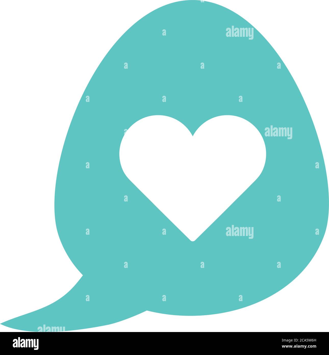 slang bubbles concept, speech bubble with heart icon over white ...