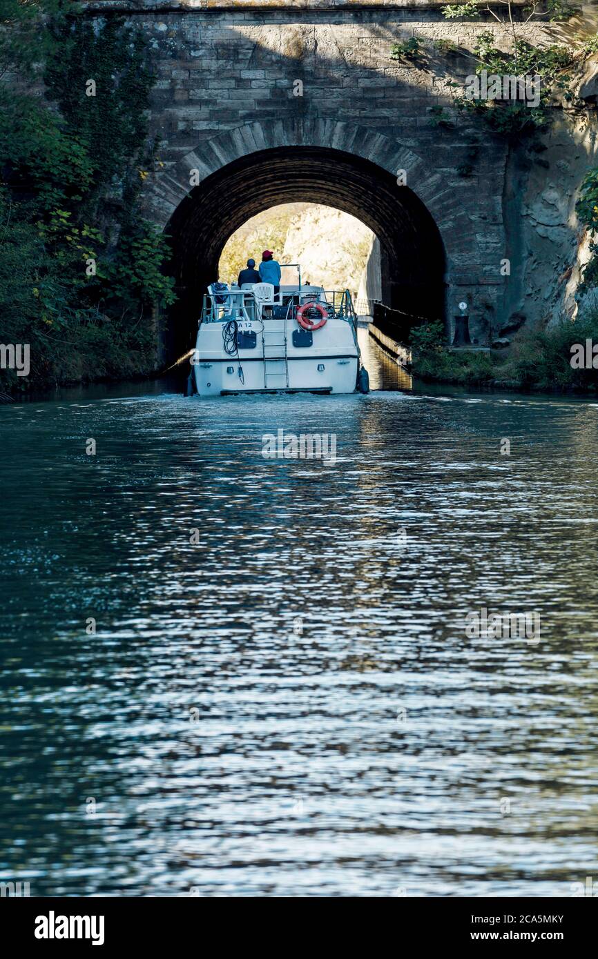 France, Herault, Canal du Midi, listed as World Heritage by UNESCO ...