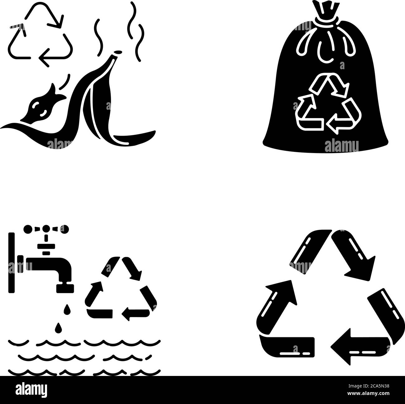 Recycling symbol compostable Black and White Stock Photos & Images - Alamy