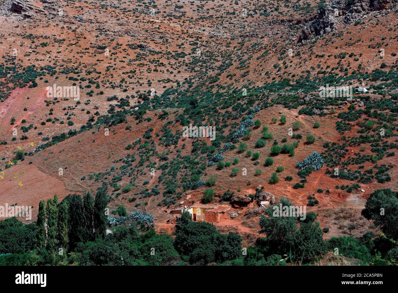 Morocco, Meknes, mountainous landscape typical of Morocco Stock Photo ...