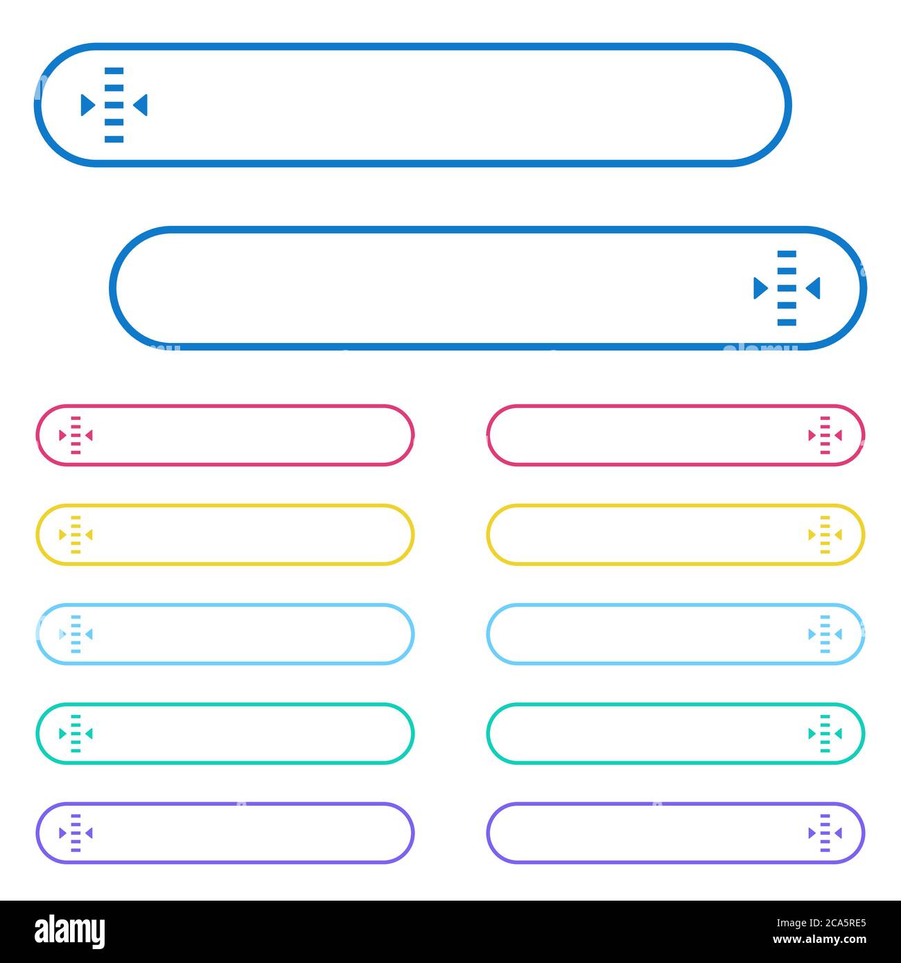 Adjust level icons in rounded color menu buttons. Left and right side ...