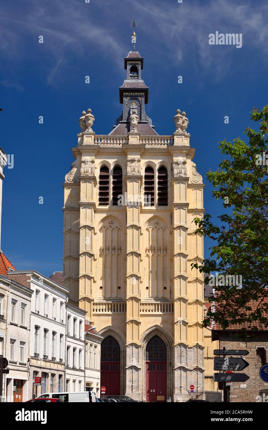 France, Nord, Douai, collegiate church of Saint Pierre built between 1513 and 1750 with its 112 ...