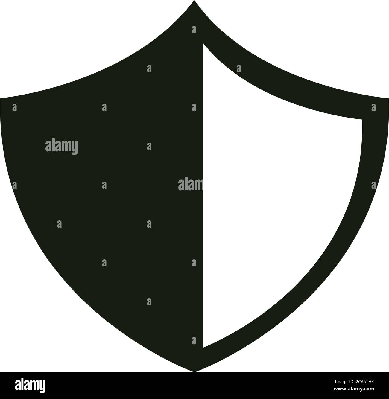 Mobile Application Shield Protection Web Button Menu Digital Silhouette Style Icon Vector