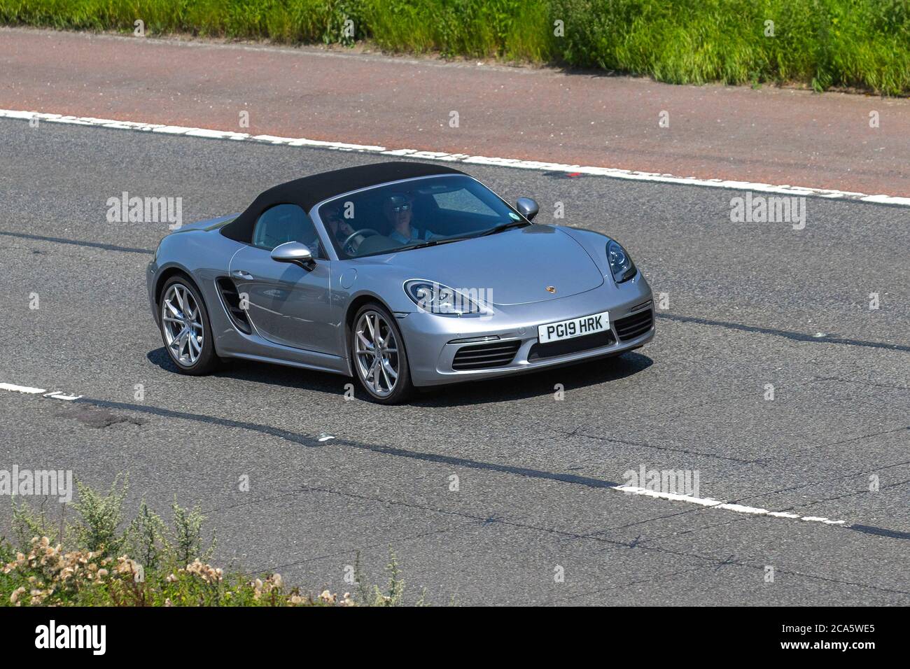 2019 GREY SILVER Porsche 718 Boxster S-A; Vehicular traffic moving ...