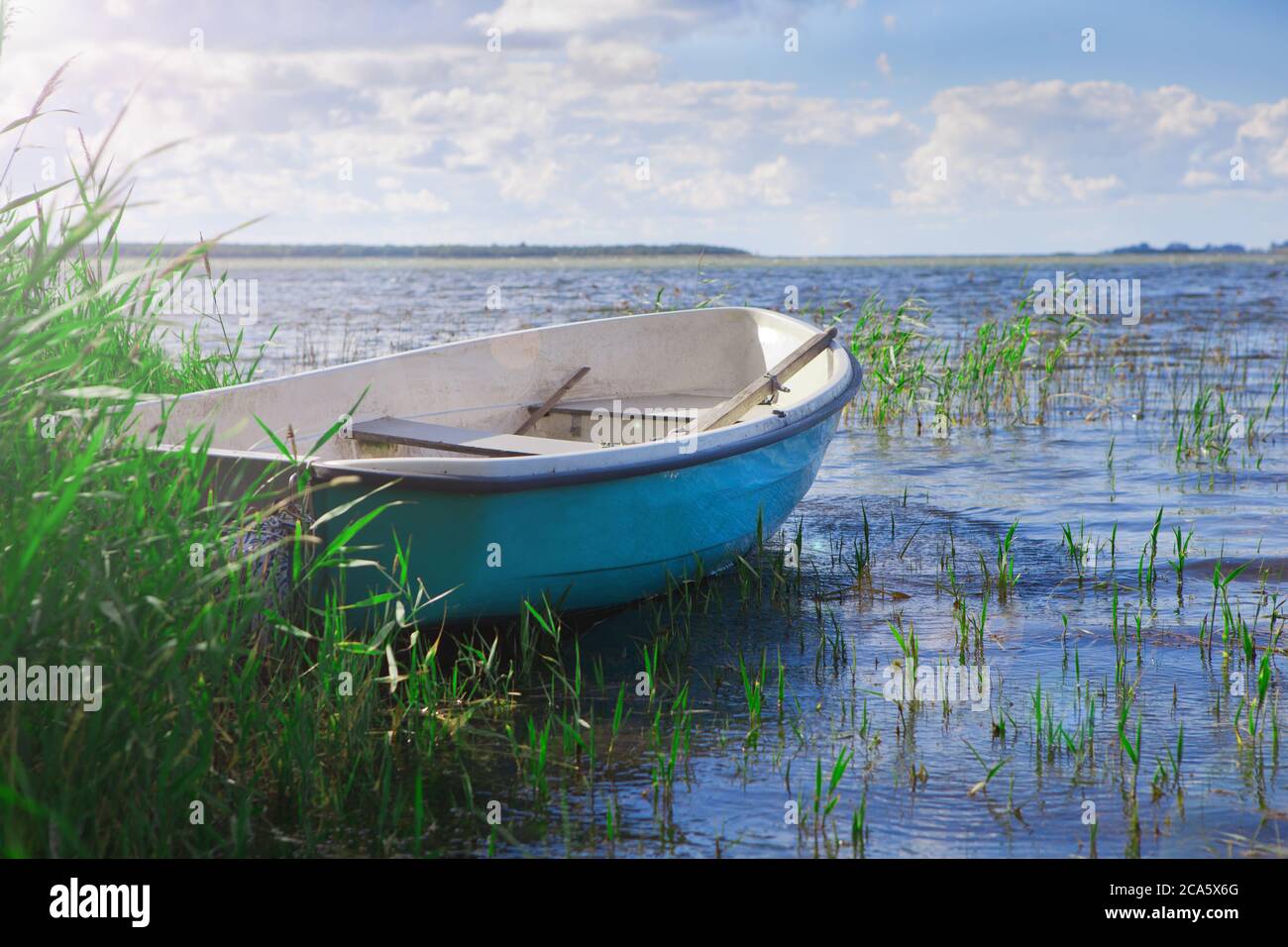 Blue seaweed boat hi-res stock photography and images - Alamy