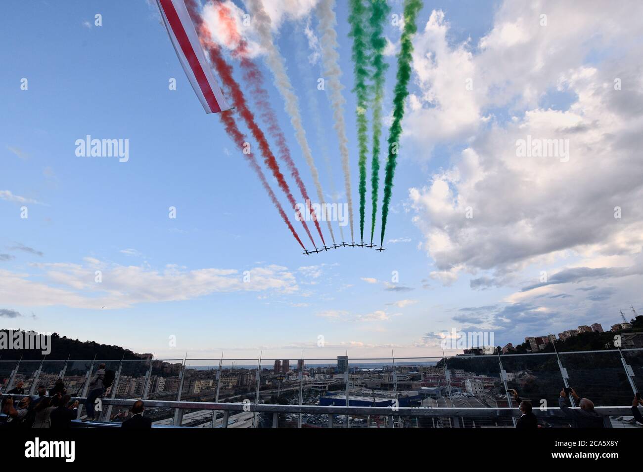 Genoa, Italy. 03rd Aug, 2020. The Italian Air Force aerobatic unit ...