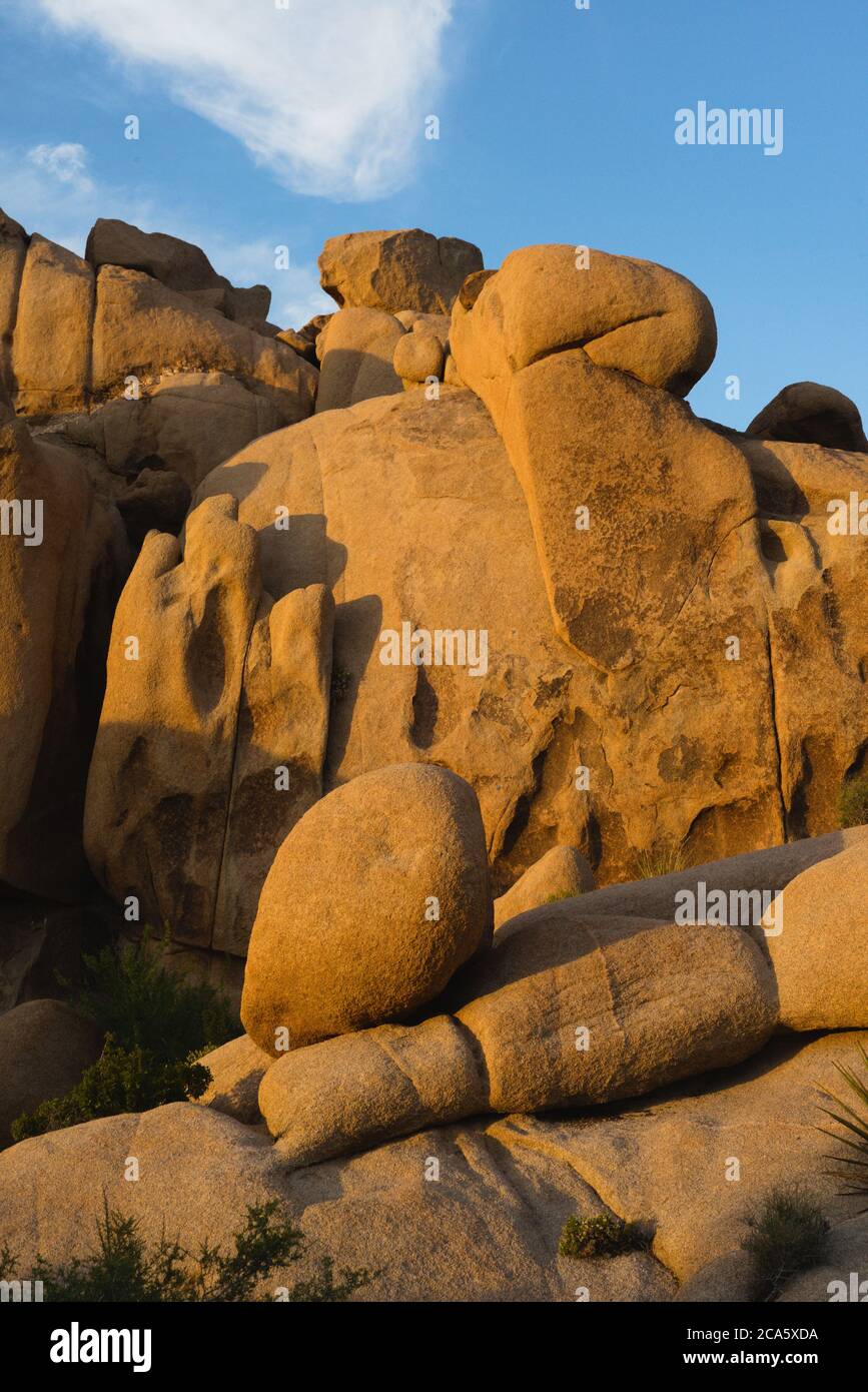 Landscape of gigantic rock formation which fills the frame with beauty ...