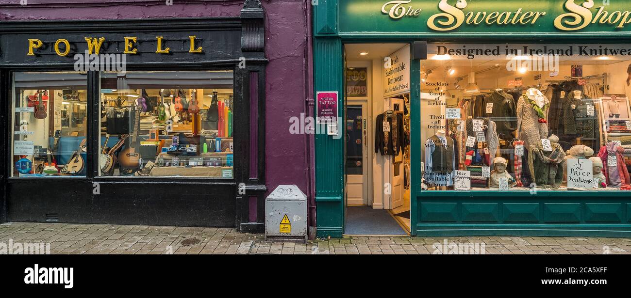 View of storefronts, Galway City, County Galway, Ireland Stock Photo ...