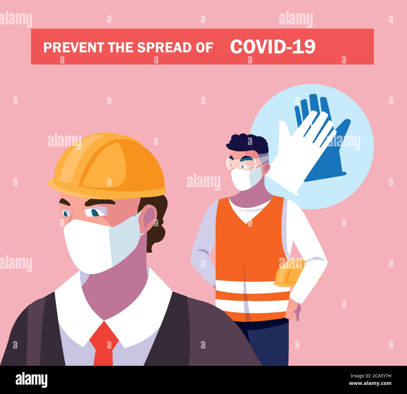 recommendations to prevent covid in industry operators vector ...