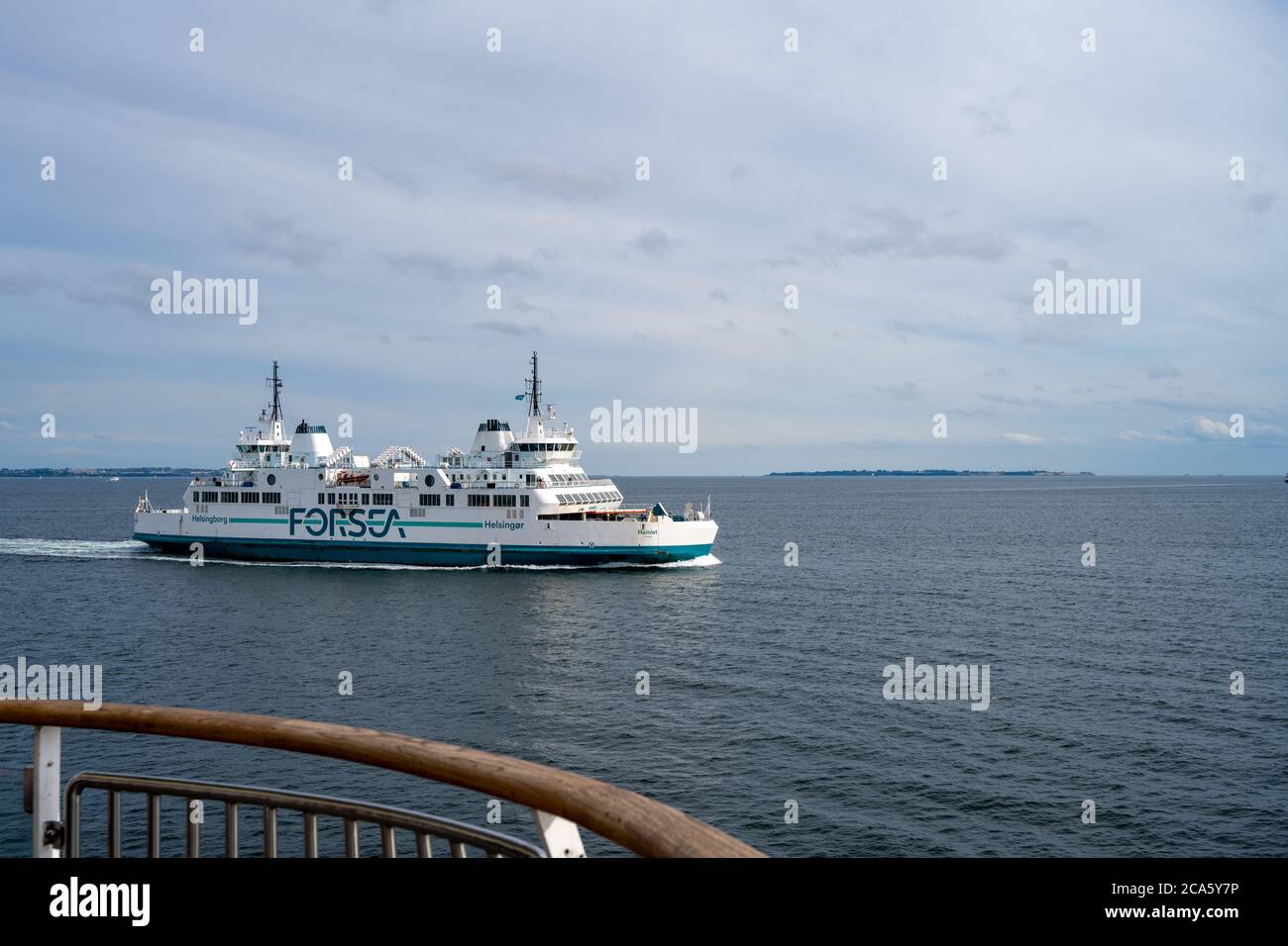 Elsinore, Denmark - August 2, 2020: ForSea operates the route between ...