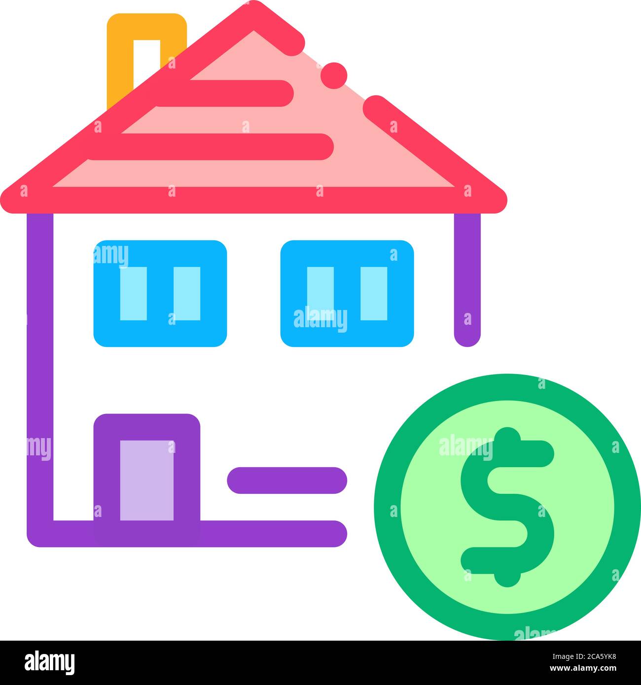 house sale icon vector outline illustration Stock Vector Image & Art ...