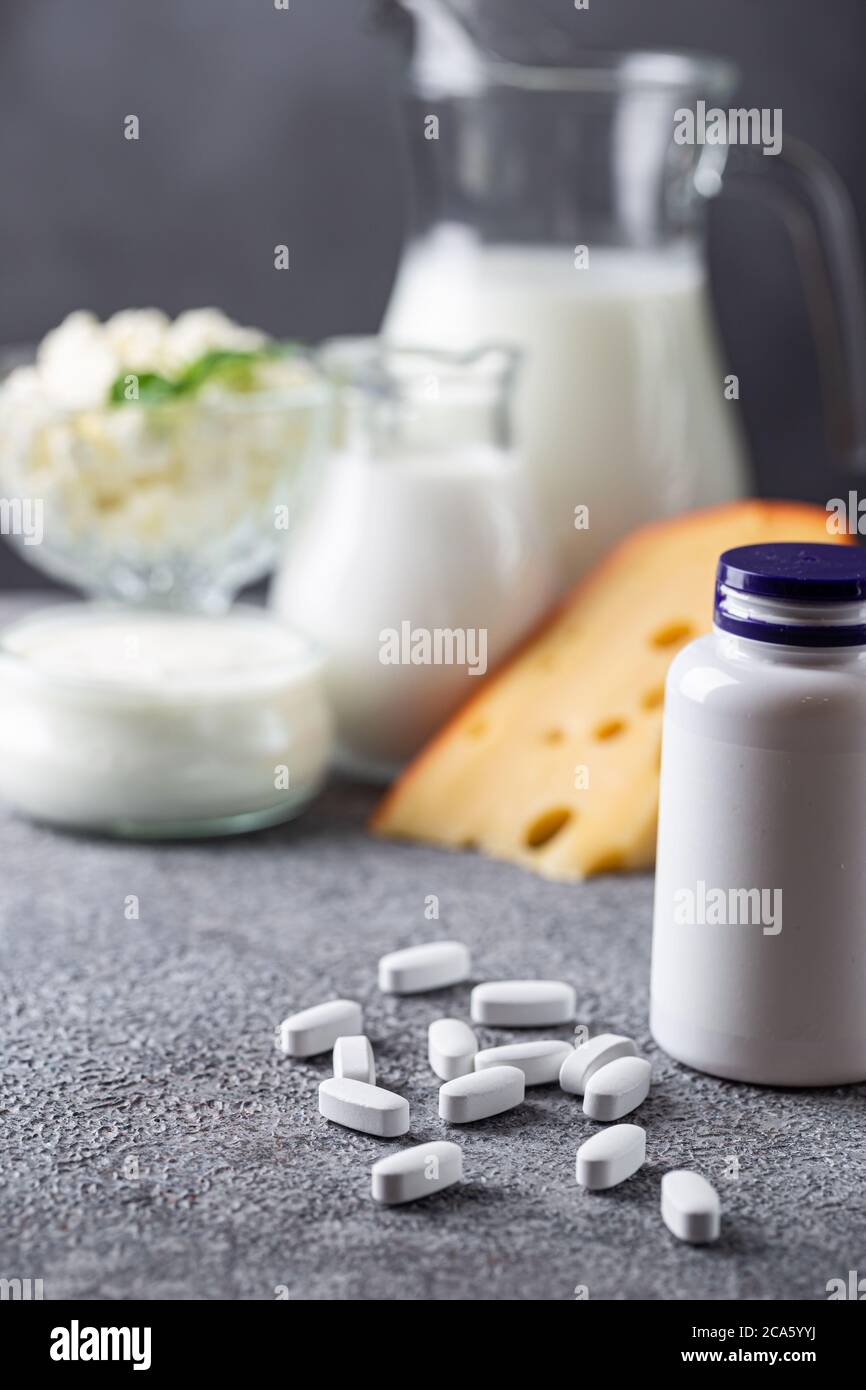 Healthy and Nature Concept: Calcium white tablet a good supplement for ...