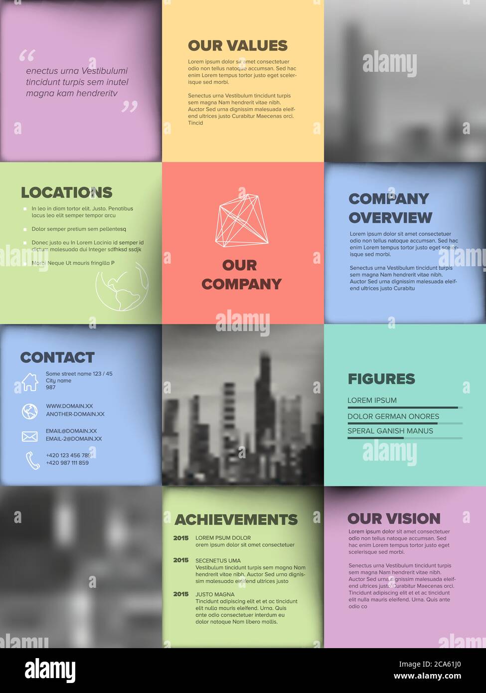 Company profile template - corporation main information presentation ...