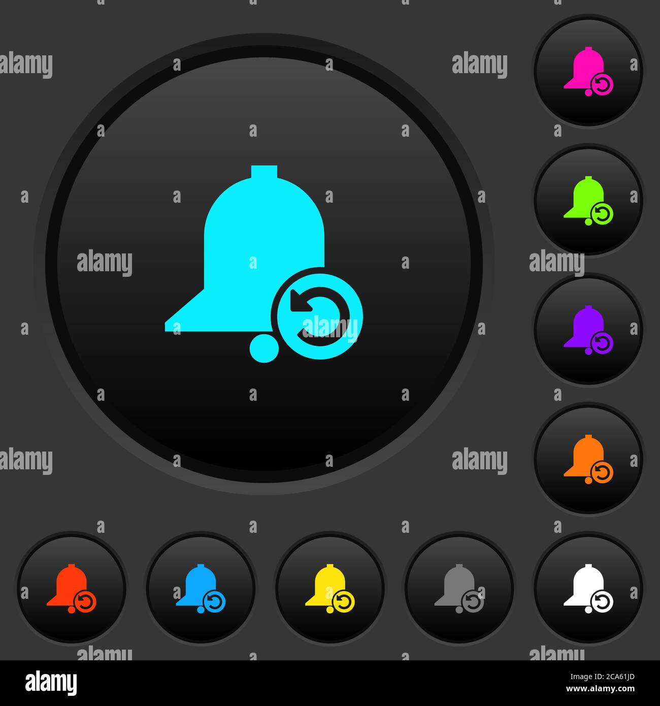 Reminder restore dark push buttons with vivid color icons on dark grey ...