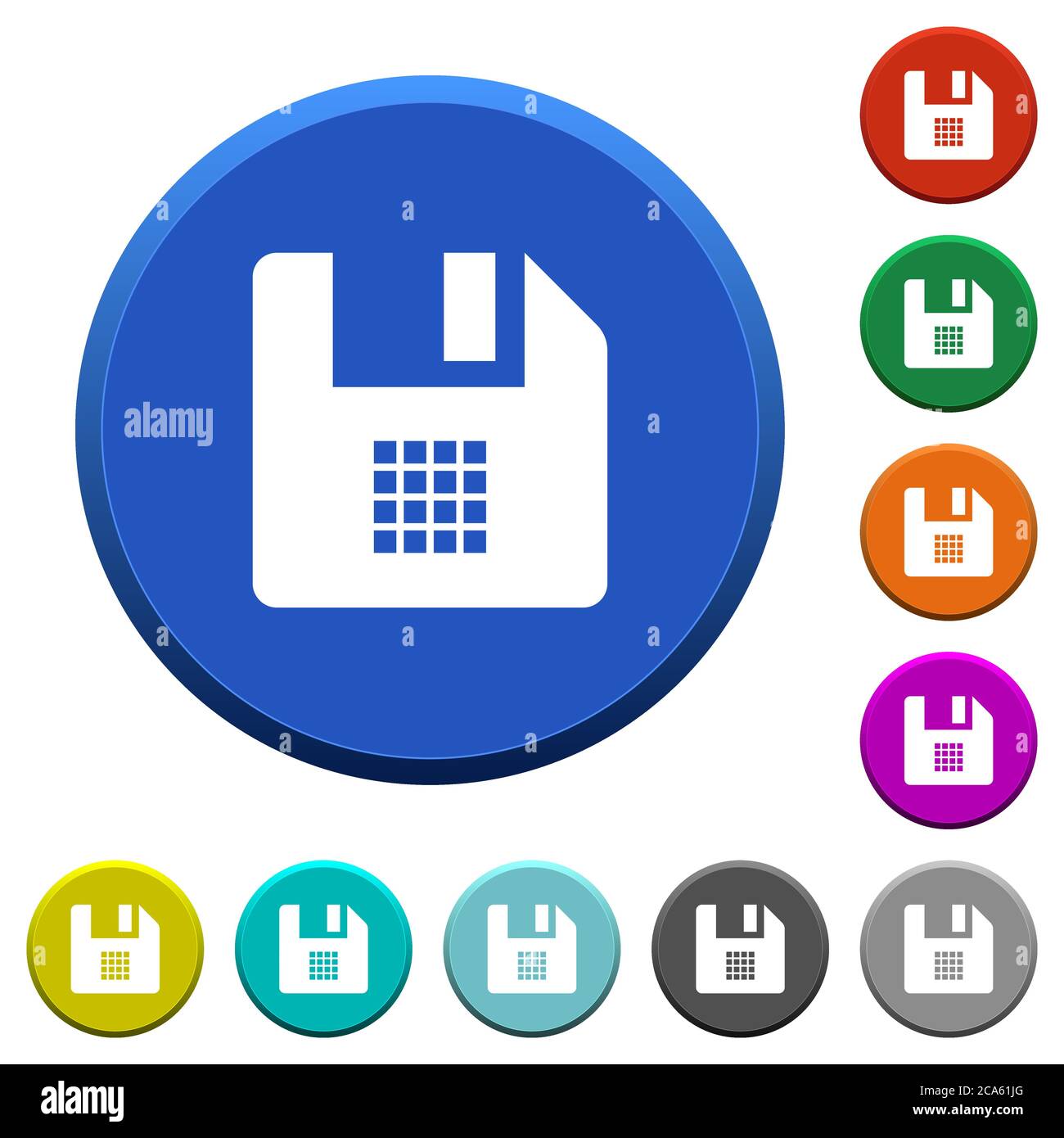 File grid view round color beveled buttons with smooth surfaces and ...