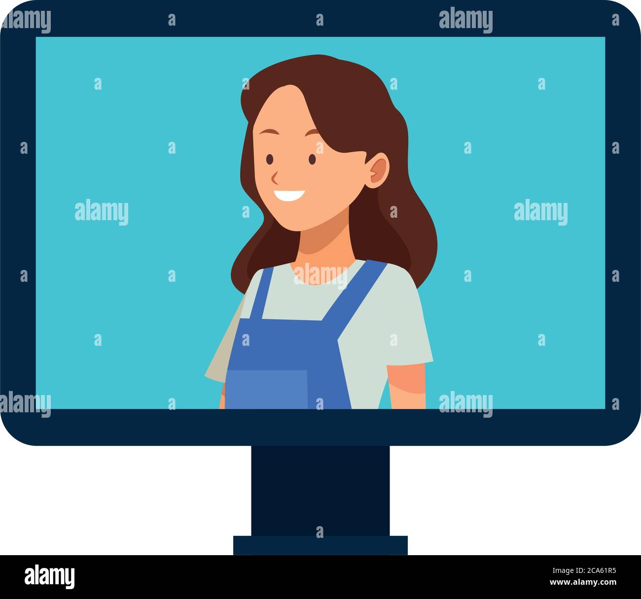 housekeeping female worker avatar character vector illustration design ...
