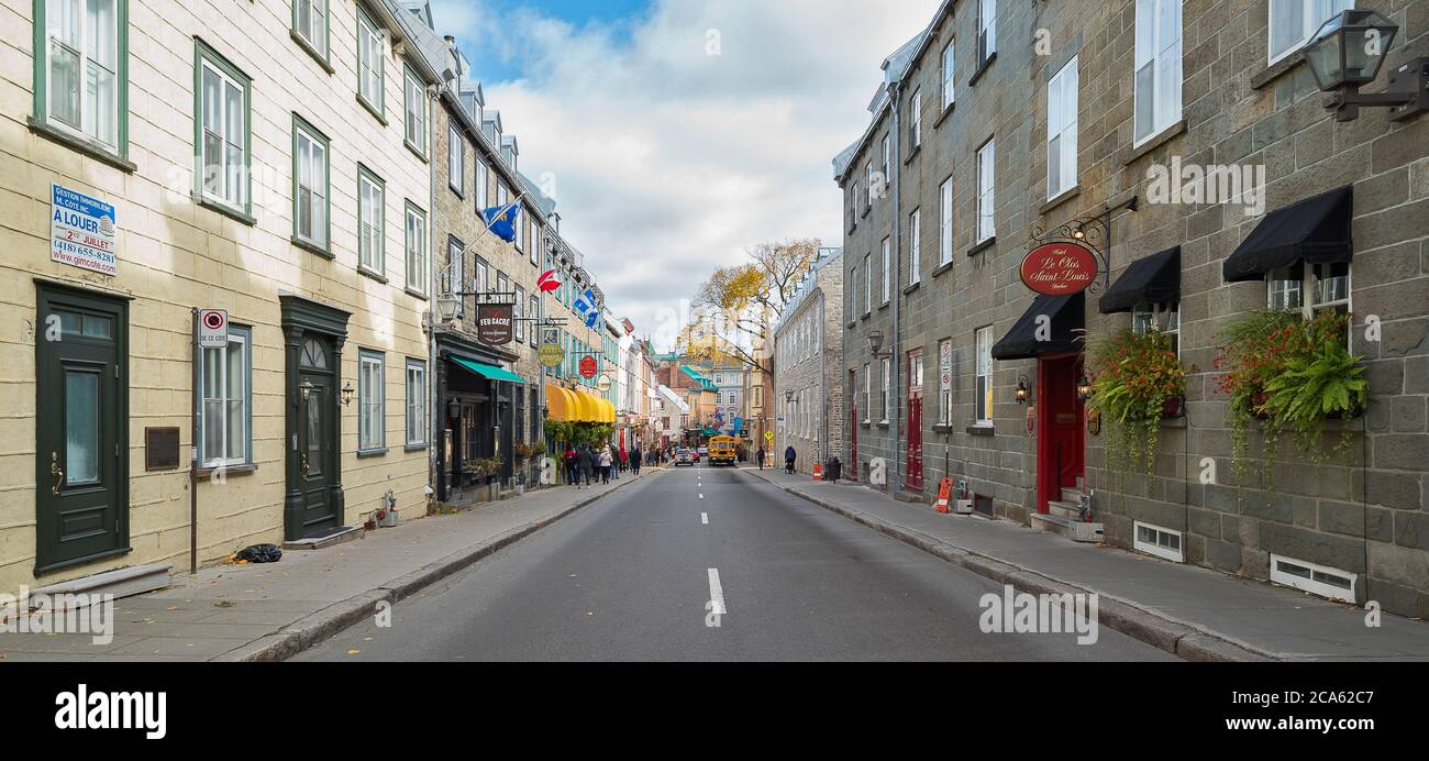 Quebec city canada street architecture hi-res stock photography and ...