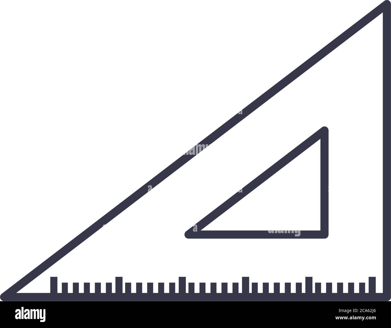 hand holding ruler line style icon design, Instrument tool work ...