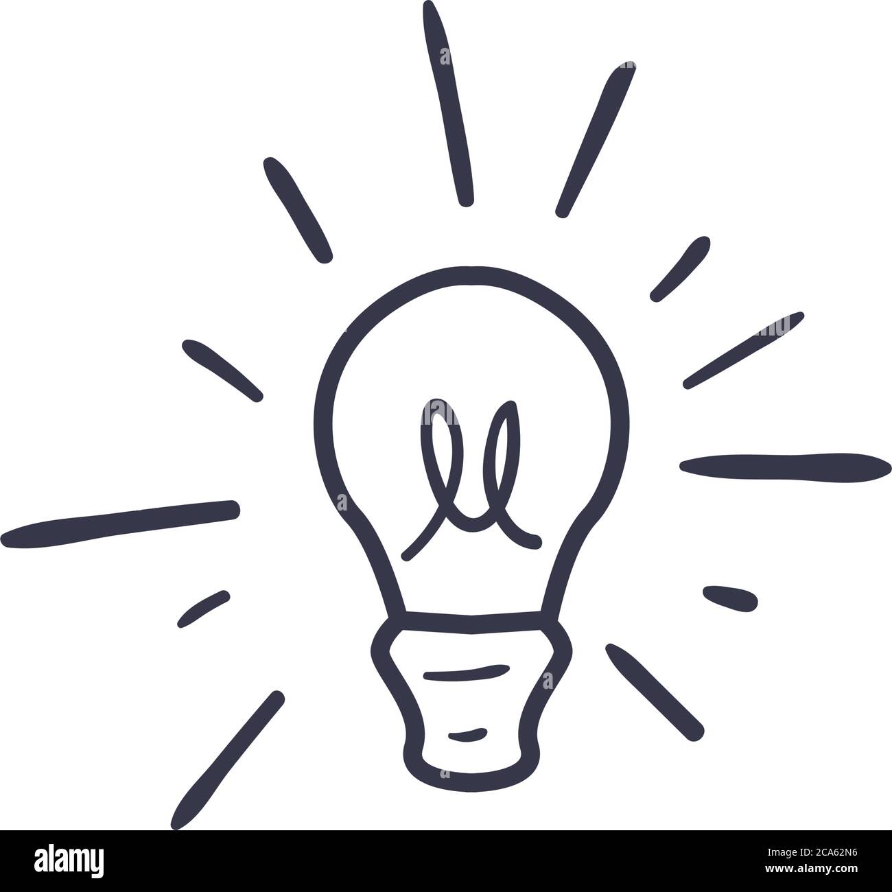 light bulb line style icon design, Idea creativity genius and ...