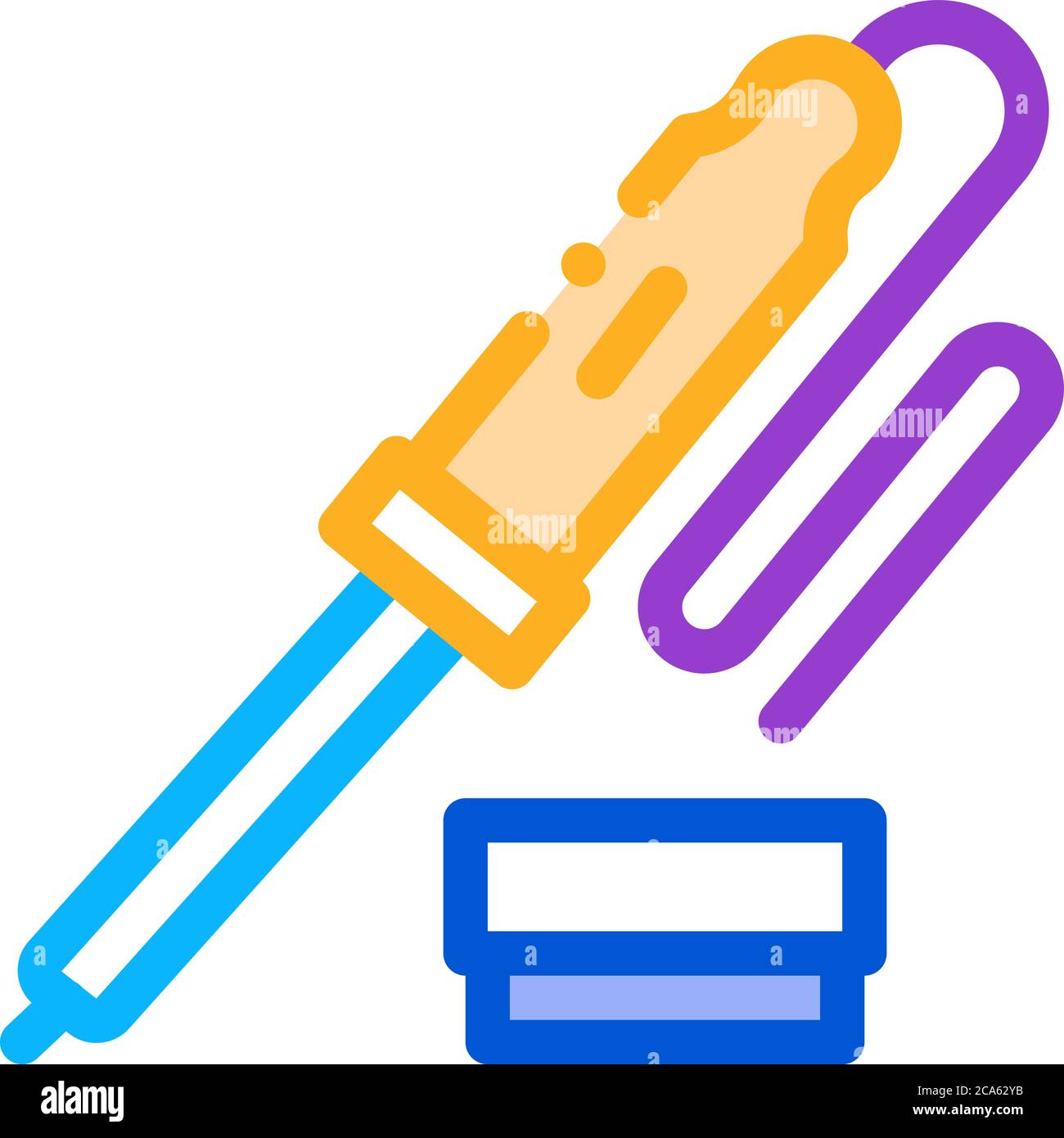 iron solder tool icon vector outline illustration Stock Vector Image ...