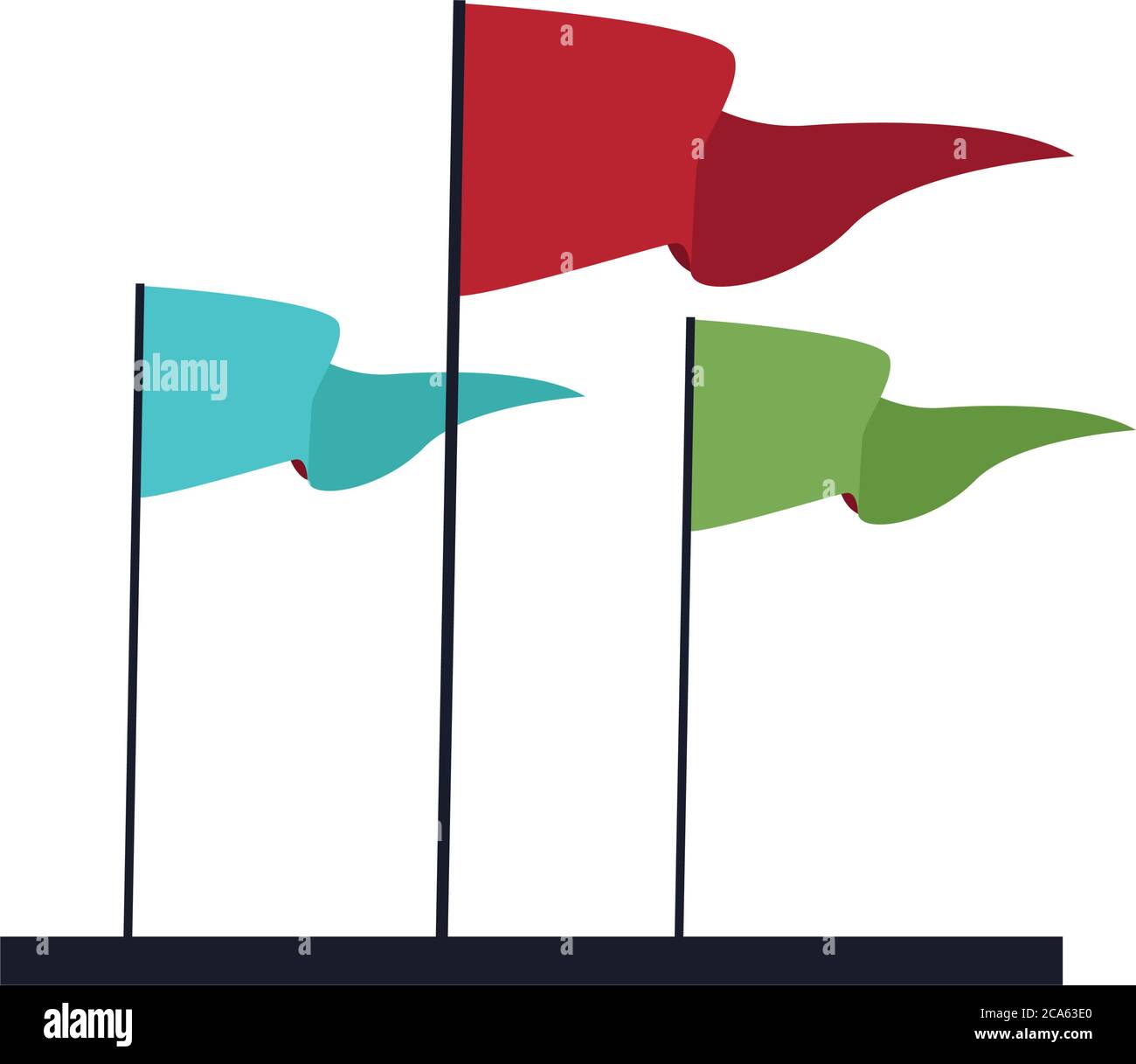 success flags markers isolated icons vector illustration design Stock ...