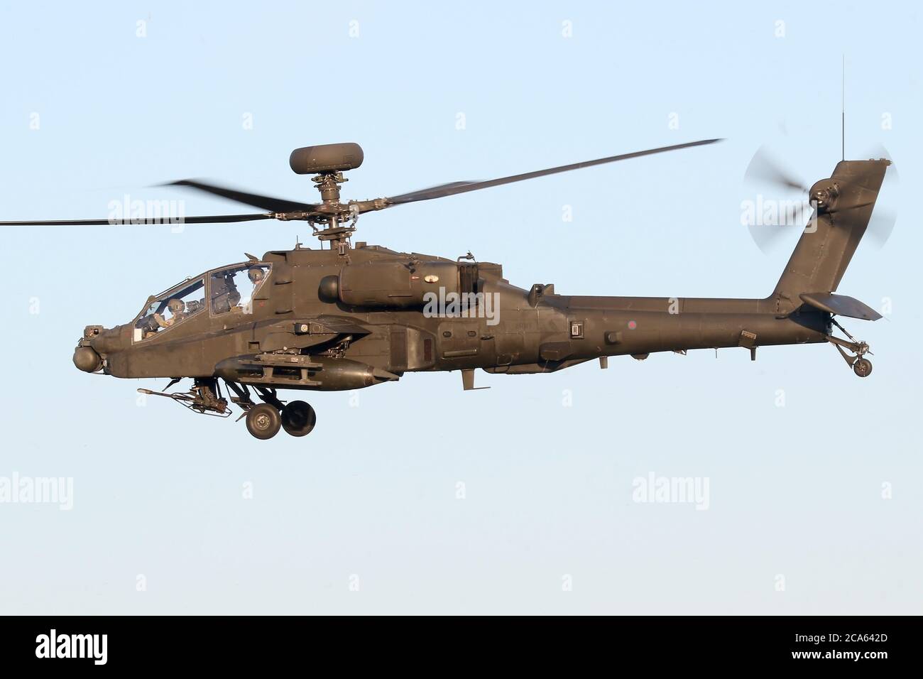 Army Air Corps Apache departing Wattisham during a routine evening ...