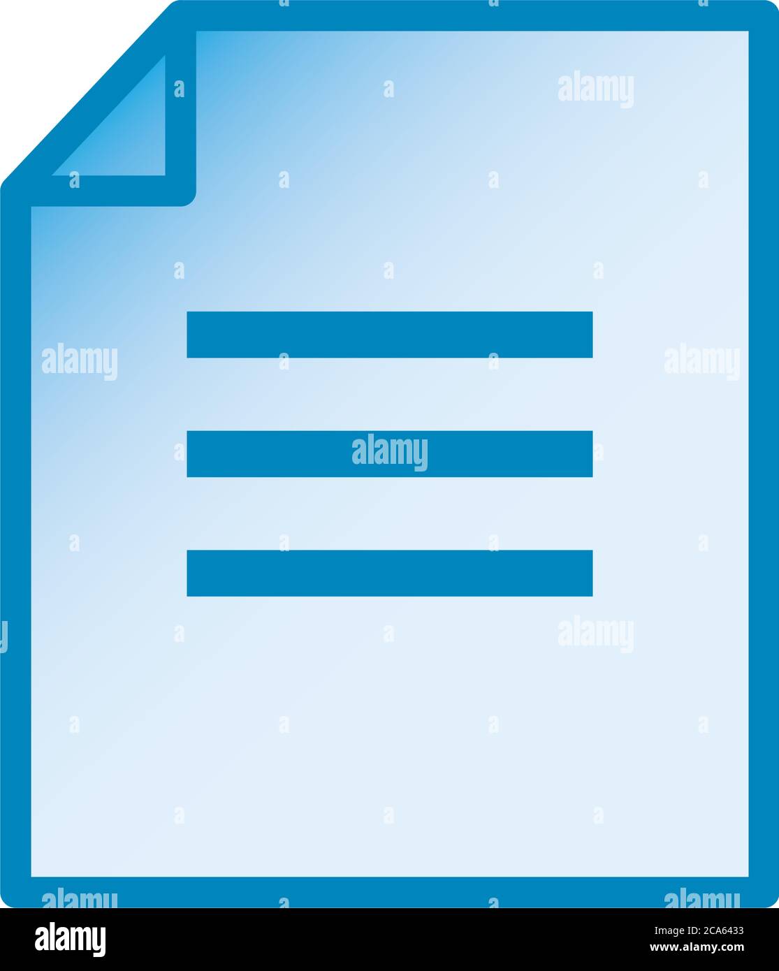 Document paper line and gradient style icon design, Data archive and information theme Vector ...