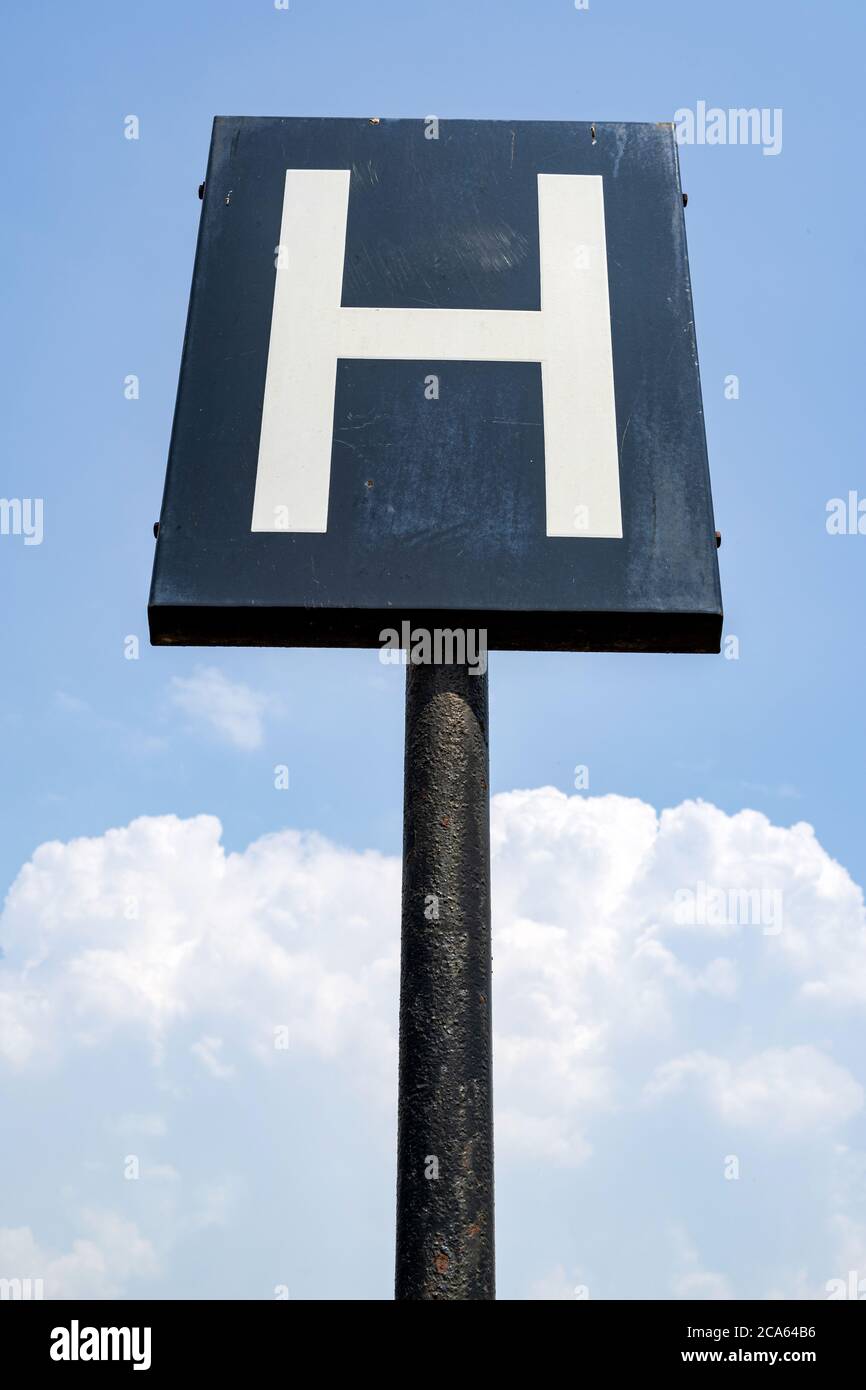 Railroad station sign board hi-res stock photography and images - Alamy