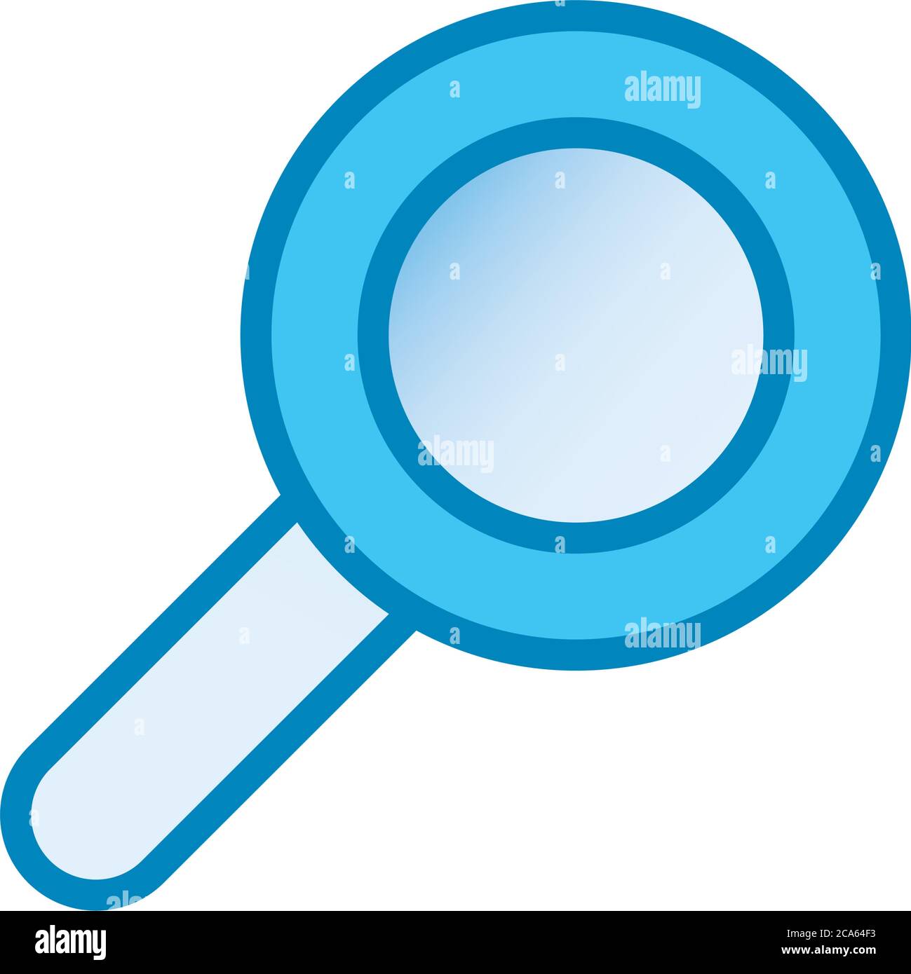 Lupe line and gradient style icon design, Tool search and magnifying glass theme Vector ...