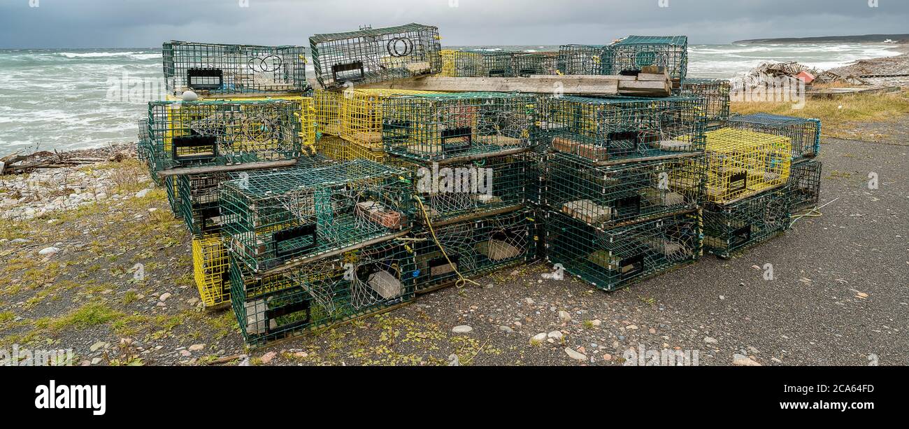 View of Fishing Outpost, Western Newfoundland Stock Photo - Alamy