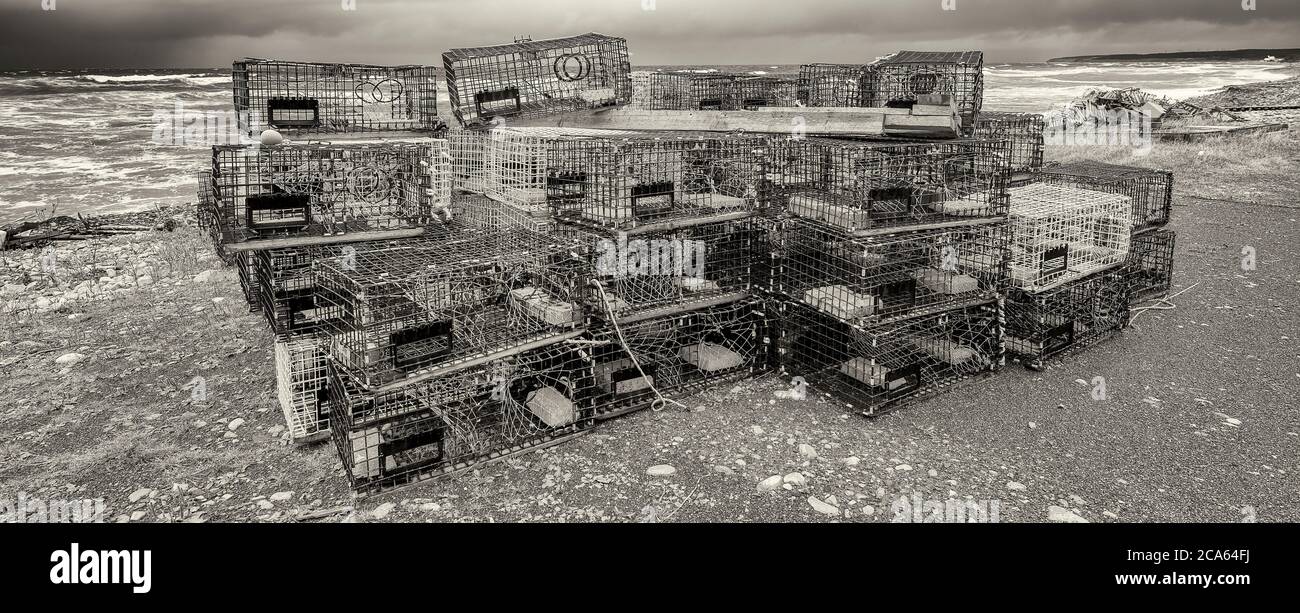 View of Fishing Outpost, Western Newfoundland Stock Photo - Alamy